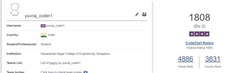 Yuvraj Shorewala On Linkedin Codechef Programming Achievementunlocked Codingjourney