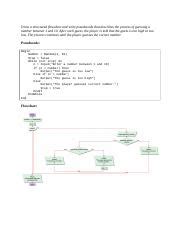 Pseudocode Flowchart Docx Draw A Structured Flowchart And Write