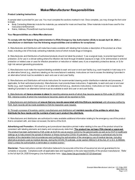 Fillable Online Eu Labelingmarking Requirements Fax Email Print