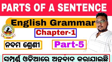 Parts Of A Sentence L Class 9th L Parts Of Speech L Words Class L Part