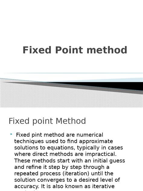 Lecture 4 Fixed Point Method Pdf Numerical Analysis Computer
