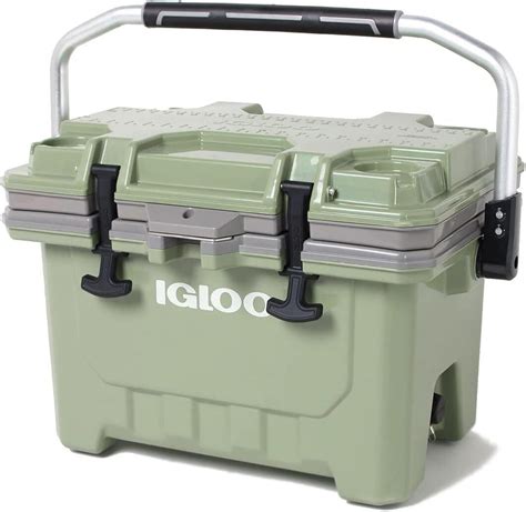 Igloo 24 Qt Imx Lockable Insulated Ice Chest Injection Molded Cooler，oil Green