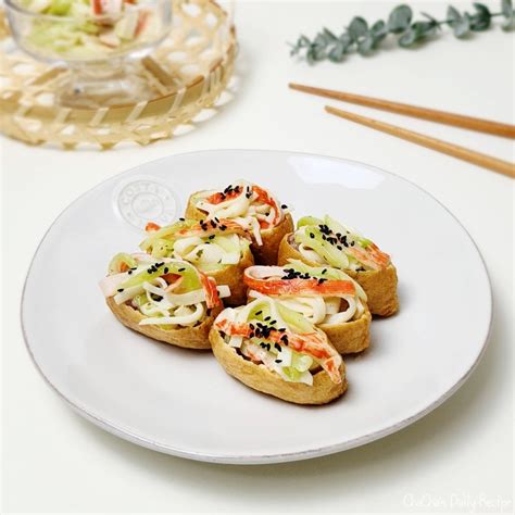 크래미 유부초밥 만들기 맛살 토핑 유부초밥 레시피 만드는법 네이버 블로그