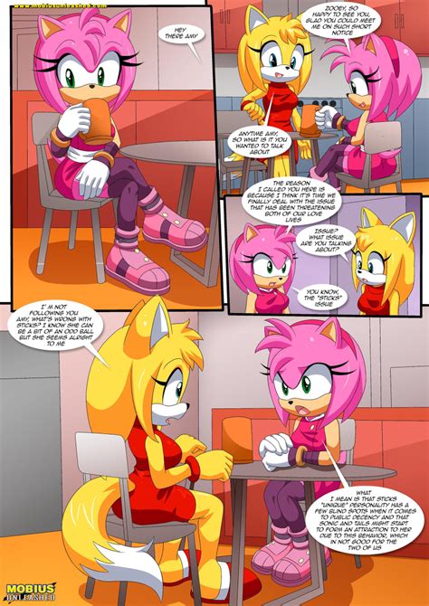 Rule 34 2girls Amy Rose Anthro Bbmbbf Comic Dialogue Female Female