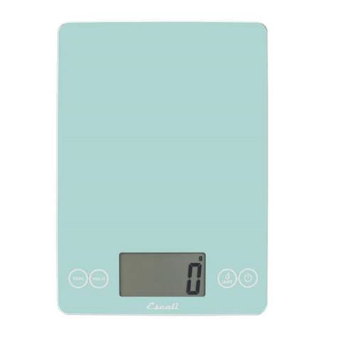 Escali Arti Classic Glass Digital Food Scale Teal 157ct The Home Depot