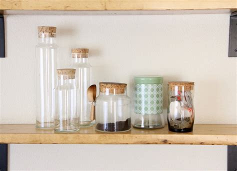 Vintage Glass Cork Top Canisters Vintage Canister Set Kitchen