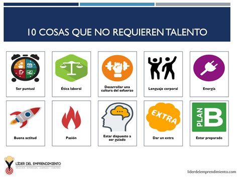10 Cosas Que No Requieren Talento Líder Del Emprendimiento