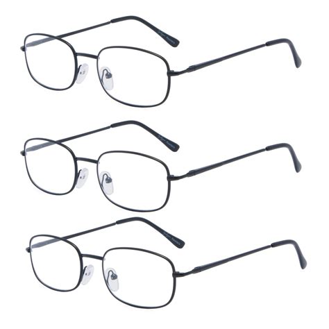 3 Pack Metal Frame Reading Glasses Women Men