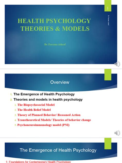 Weeks 3 4 And 5 Models And Theories In Health Psychology Pdf Psychology Health Psychology
