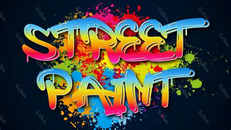 Graffiti Spray Text Effect Editable Street Text Style Premium Vector File