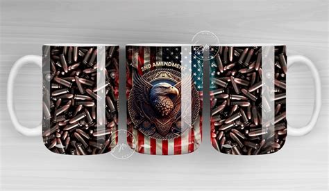 Second Amendment Mug Wrap 2nd Amendment Sublimation Patriotic Mug
