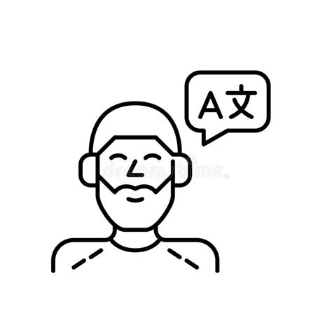 Man In Headphones And Speech Bubble With Languages Translation