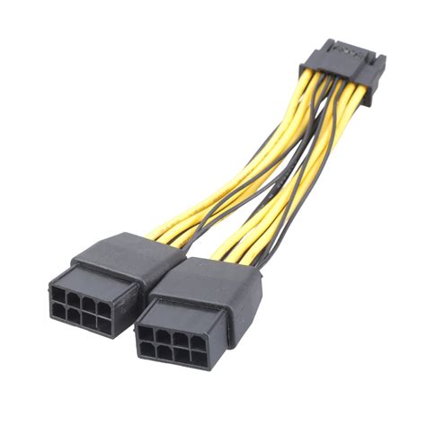 12cm Double 8pin（6 2pin）to 16pin 12 4pin Power Adapter Cable For Rtx40 Series 12vhpwr