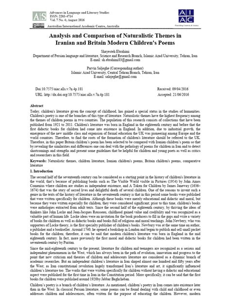 Analysis And Comparison Of Naturalistic Pdf