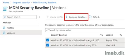 Comparing Security Baselines In Endpoint Manager Using Powershell And Microsoft Graph Api Imab Dk