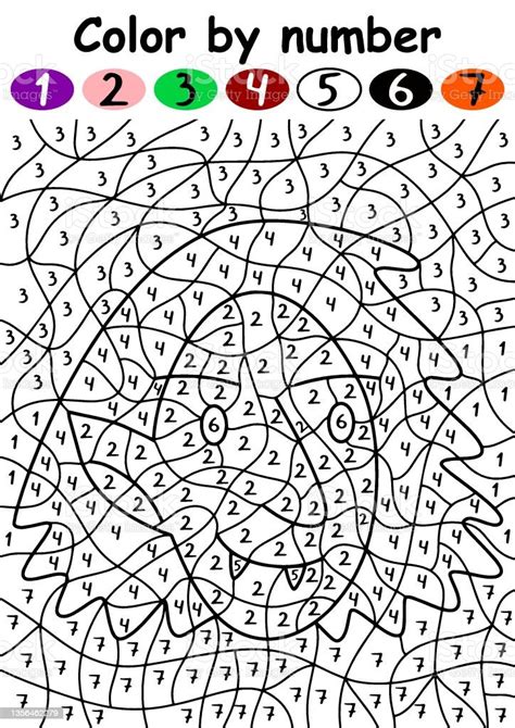 숫자 벡터 일러스트로 재미있는 만화 뱀파이어 소녀 색상 할로윈에 대한 스톡 벡터 아트 및 기타 이미지 할로윈 색칠하기 여가활동 게임 Istock