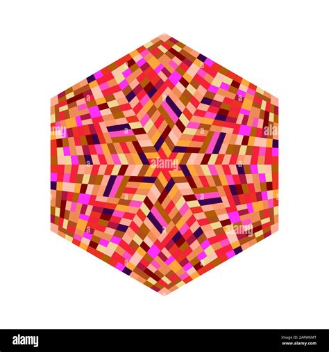 Geometrical Abstract Tiled Mosaic Ornament Hexagon Polygon Colorful Hexagonal Vector Design