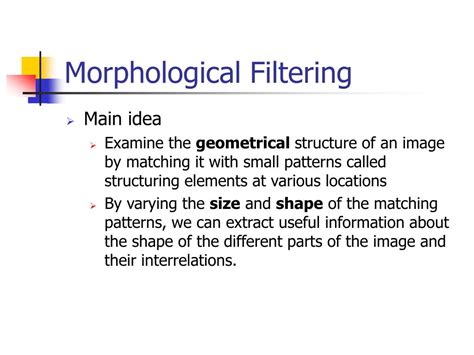 Ppt Mathematical Morphology Set Theoretic Representation For Binary
