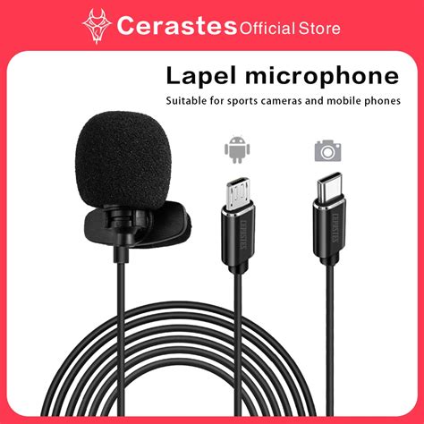Y Ksek Sadakat Harici Mikrofon Spor Kamera Eylem Kamera Mikro USB Ba