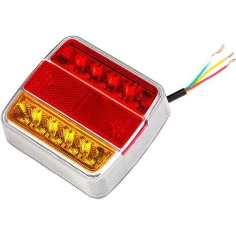 Feu LED Remorque V LED Feux Arriere Remorque De Lumière Avec Plaque D immatriculation Lampe
