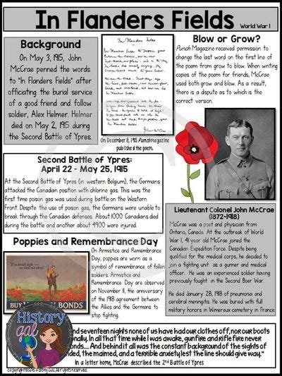 In Flanders Fields A World War I Poetry Analysis Works With Distance