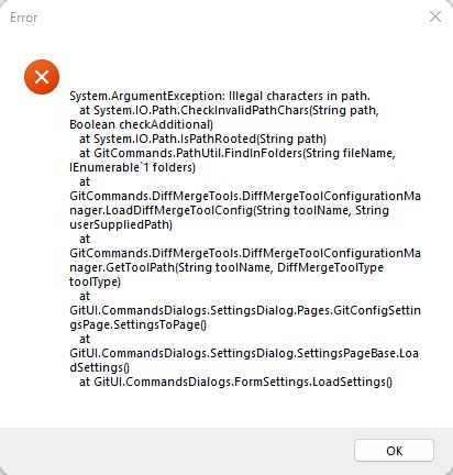 Error While Opening Settings Form Tools Settings Issue Gitextensions Gitextensions