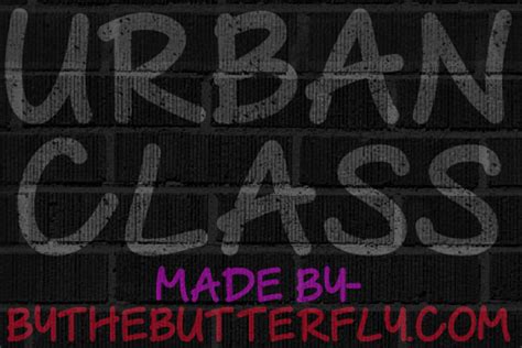Urban Class Font Bythebutterfly Fontspace