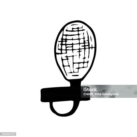 마이크 아이콘 스티커 스케치 핸드 그린 낙서 스타일 벡터 미니멀리즘 단색 사운드 녹음 버튼 홀 인터뷰 블로거 블로그 블로그 블로그 블로그 기술 전자 제품 그리기에 대한 스톡