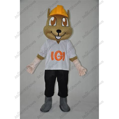 Engineer Mouse Mascot Costume Plush Adult Mascot Funny Costume