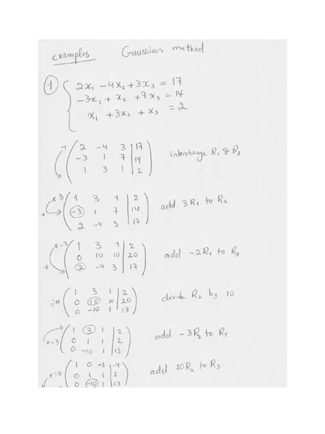 Examples On Gaussian Method Pdf
