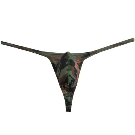Enhanced Bluge Pouch Camouflage Male Thong Underwear Sexy Men S G
