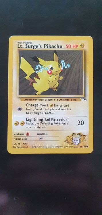Lt Surges Pikachu Gym Heroes Pokemon EN Kaufen Auf Ricardo