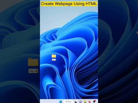 How To Create Your First Webpage Or Website Using HTML Shorts