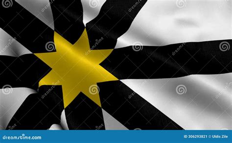 Sutherland City Flag Waving Fabric Satin Texture National Flag 3d