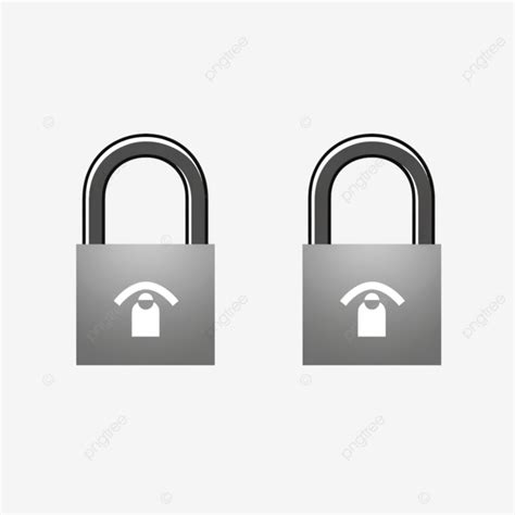 padlock and wrong mark illustration in minimal style open mark safe