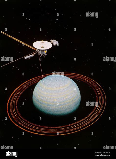 Artists Impression Of The Encounter Of The Voyager 2 Spacecraft With