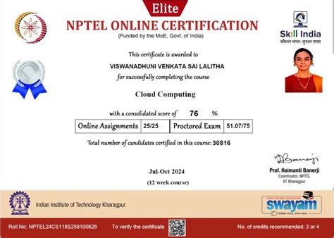 V Venkata Sai Lalitha On Linkedin Nptel Cloudcomputing