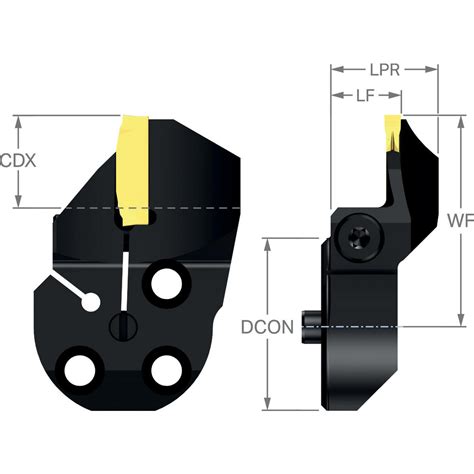Sandvik Coromant Modular Grooving Cutting Unit Heads System Size 40 Maximum Depth Of Cut