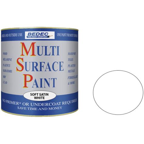 Bedec Soft Satin Multi Surface Paint Ml White Huws Gray