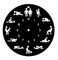 Часы с сексуальными позами Д