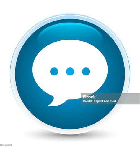 Ilustración De Azul De Primera Especial De Conversación Icono De Botón