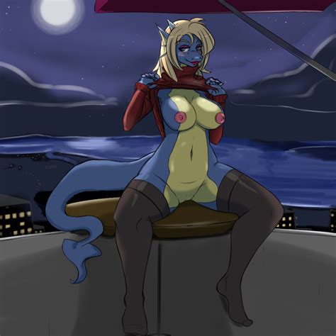 Rule 34 Anthro Big Breasts Blonde Hair Blush Bottomless Breasts City