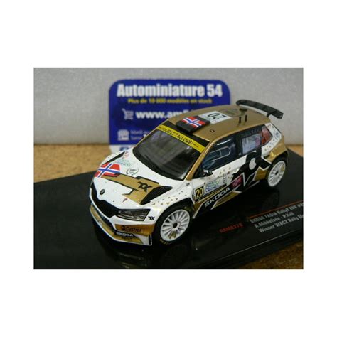 Skoda Fabia Rally Evo N Mikkelsen Hall St Winner WRC Rallye Monza RAM Ixo Models