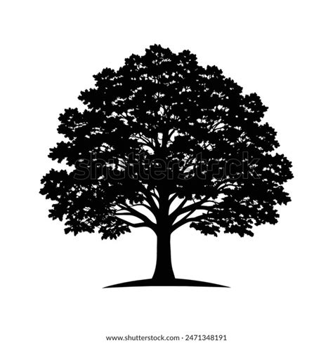 Tree Sihlouette Vector Art Design Stock Vector Royalty Free