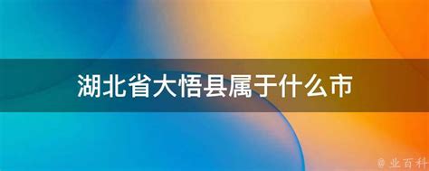 湖北省大悟县属于什么市 业百科
