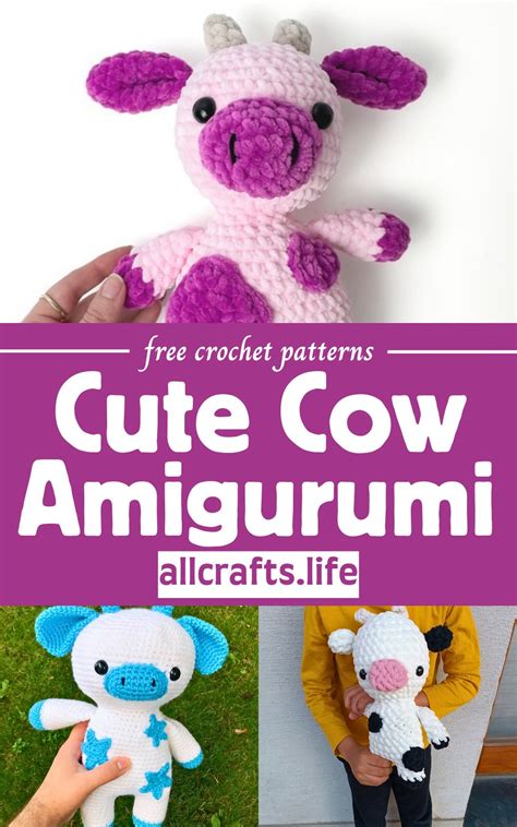 Crochet Cow Amigurumi Patterns For Sweet Farmyard Creations All Crafts