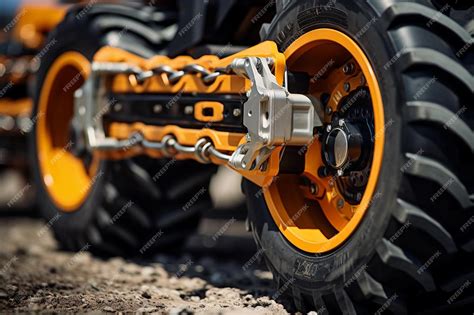 Premium Photo Closeup Of A Graders Articulated Frame In Action Best