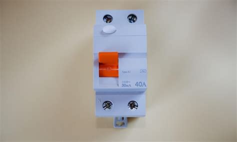 Premium Photo White Automatic Differential Current Switch Electrical Engineering Concept