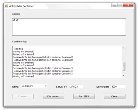 The Graphical User Interface Of A Program Showing A Multi Agent System Download Scientific