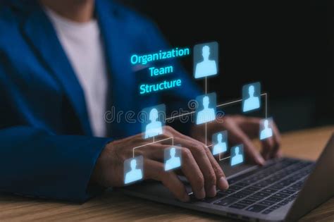 Organization And Team Structure Symbolized With Chart Leadership Manager Team Of Company